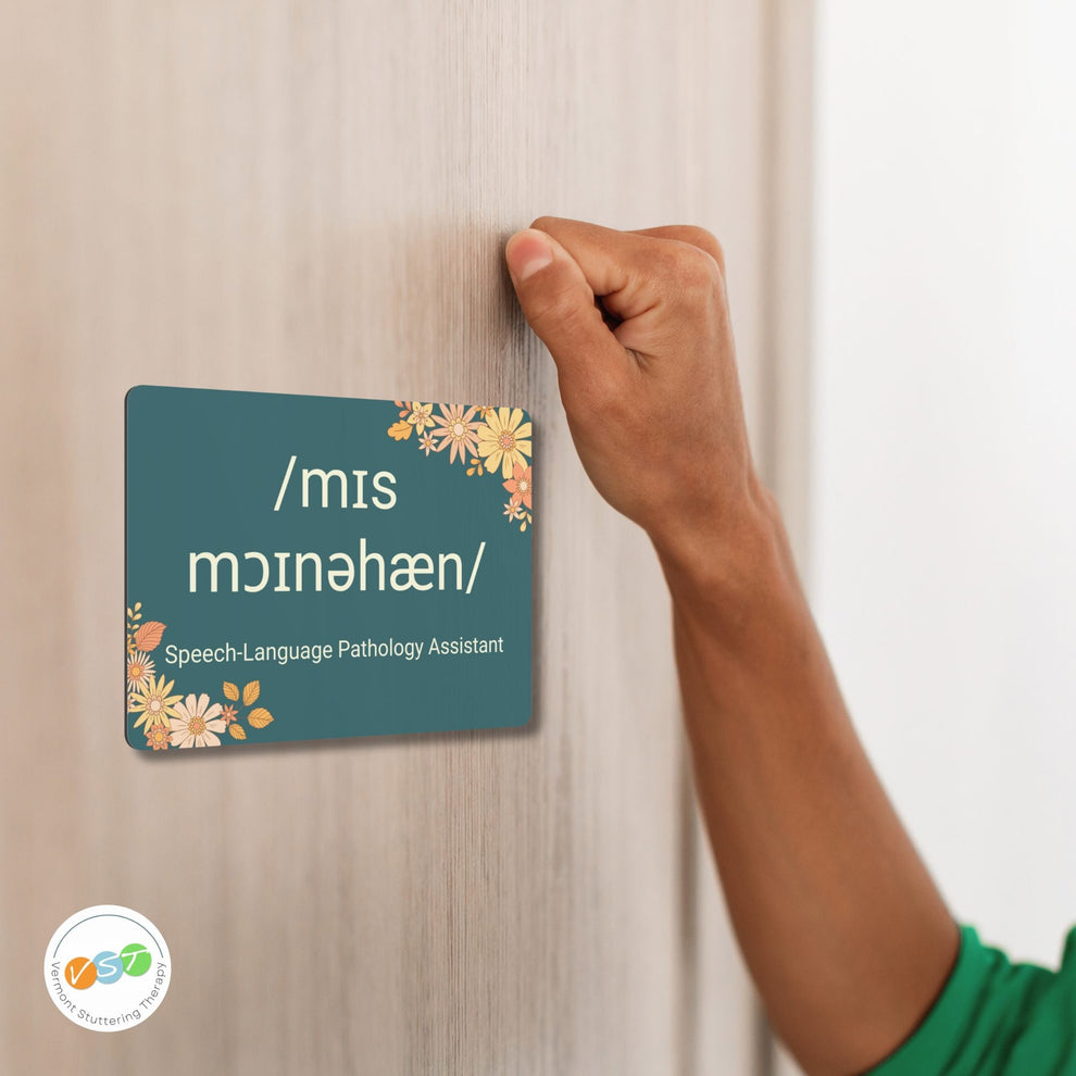 Custom Office Metal Name Plate IPA Phonetic Gift for SLPA – Vermont ...