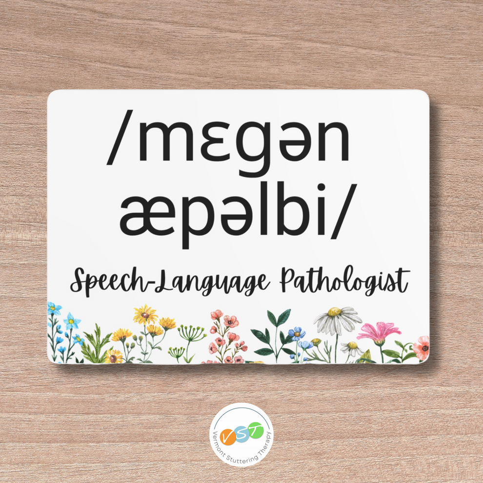 Custom Office Metal Name Plate IPA Phonetic Gift for SLPA – Vermont ...