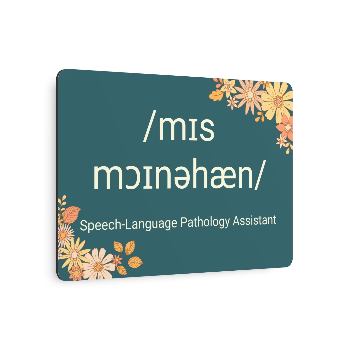 Custom Office Metal Name Plate IPA Phonetic Gift for SLPA – Vermont ...